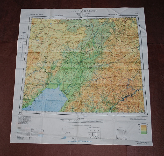 Jehol NK 50 & Shen-Yang (Mukden) NK 51. AAF Cloth Chart. Eastern Asia ...